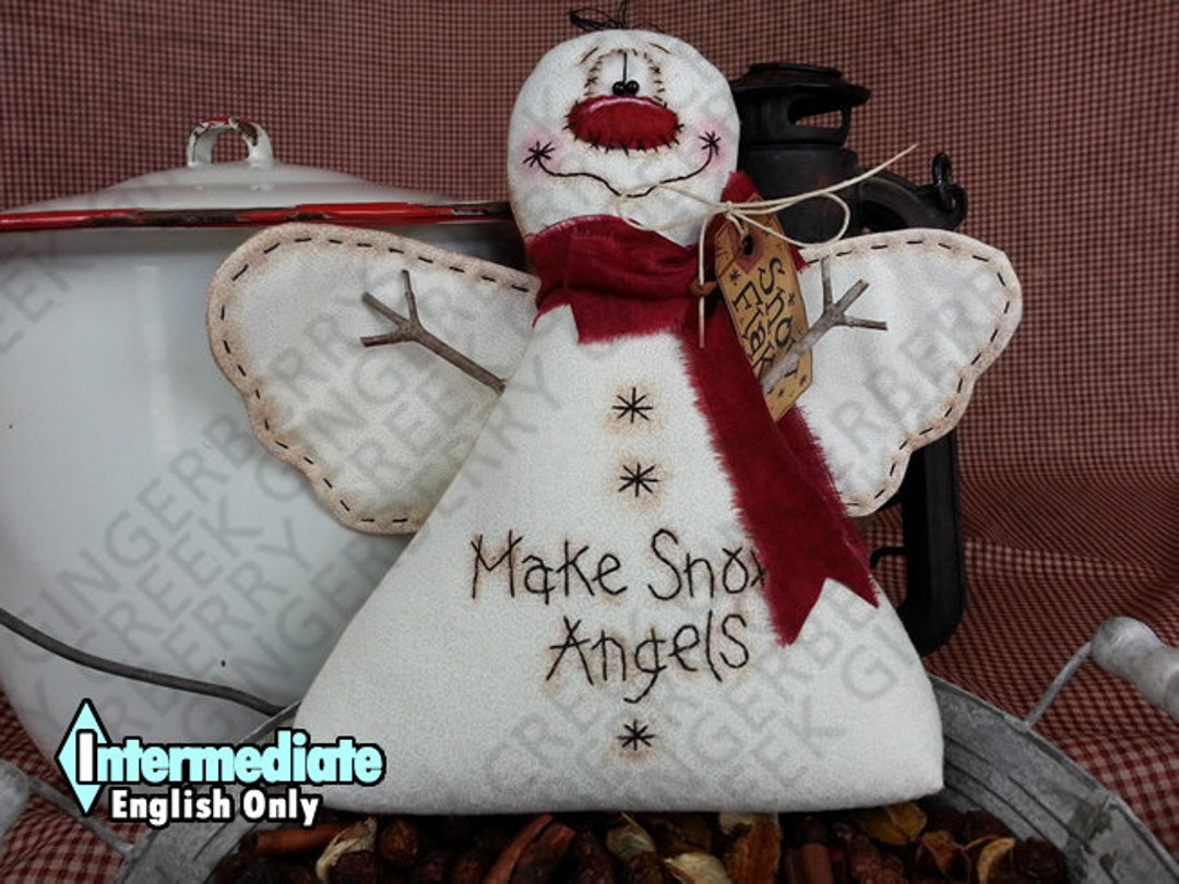 Make Snow Angels Pattern #123 - Primitive Doll Pattern - Winter ...