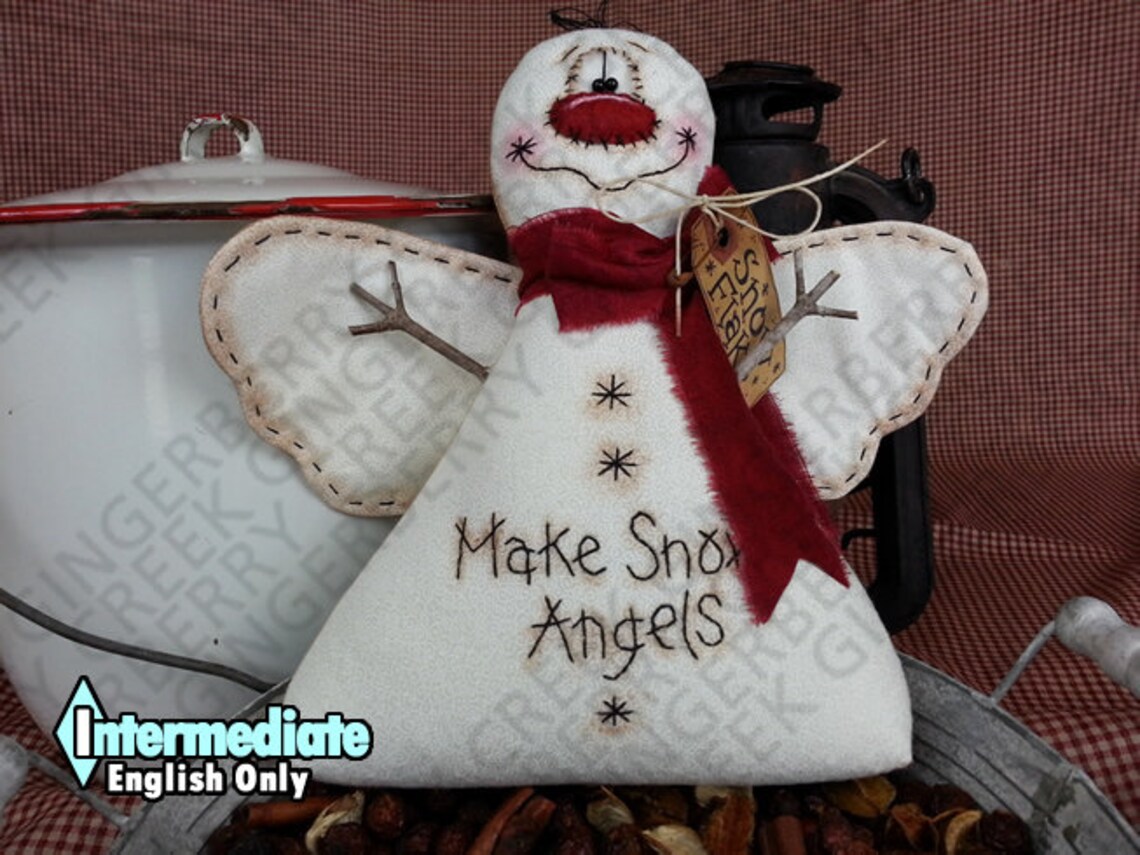 Make Snow Angels Pattern 123 Primitive Doll Pattern - Etsy