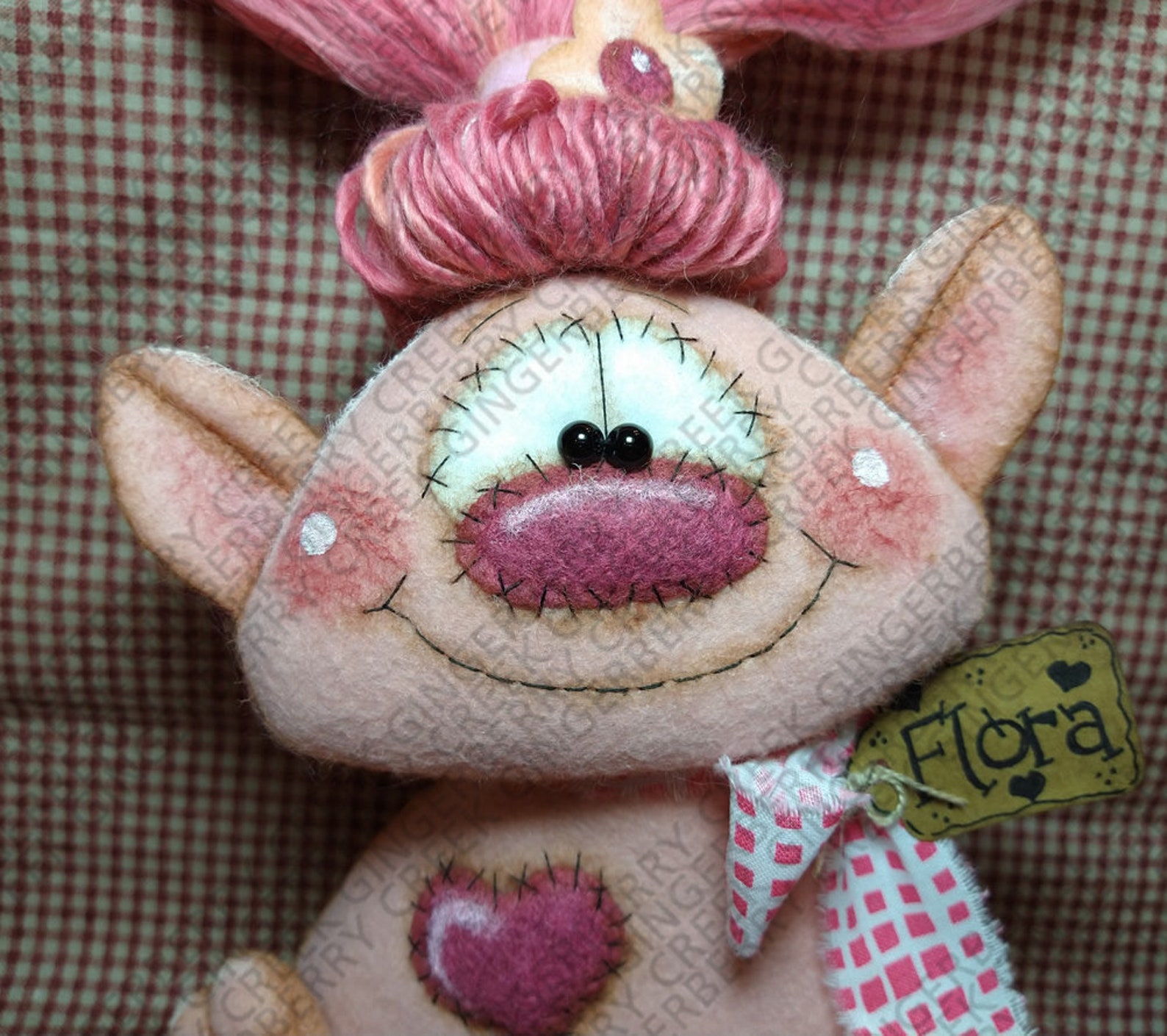 Trolling Along Pattern #334 - Primitive Doll Pattern - Troll - Flora ...