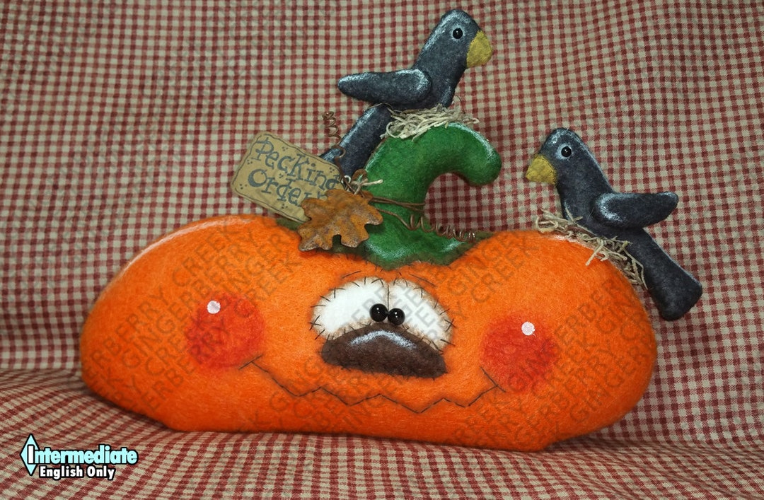 Harvest Pecking Order Pattern #233 - Primitive Doll Pattern - Halloween ...