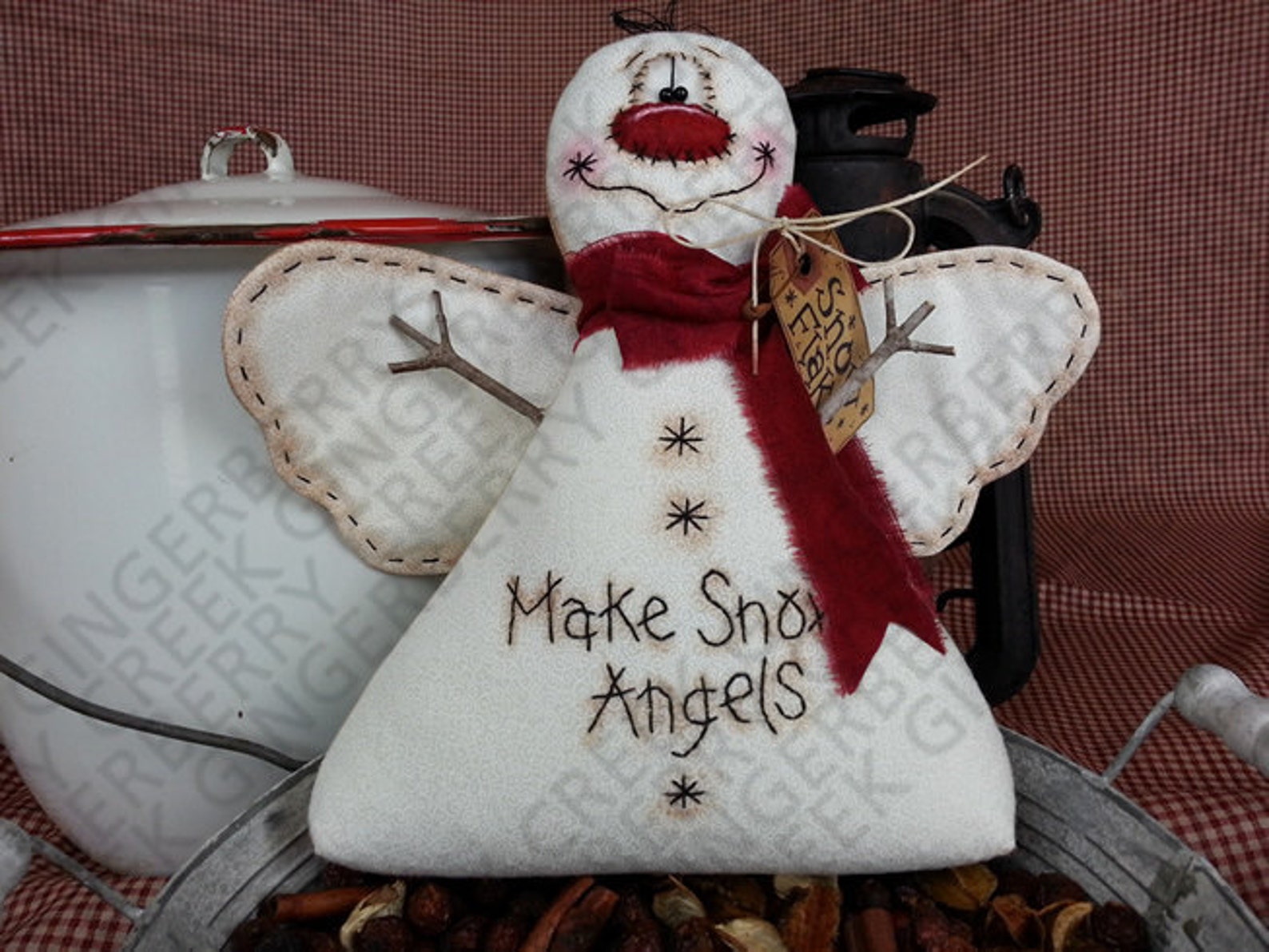 Make Snow Angels Pattern 123 Primitive Doll Pattern | Etsy