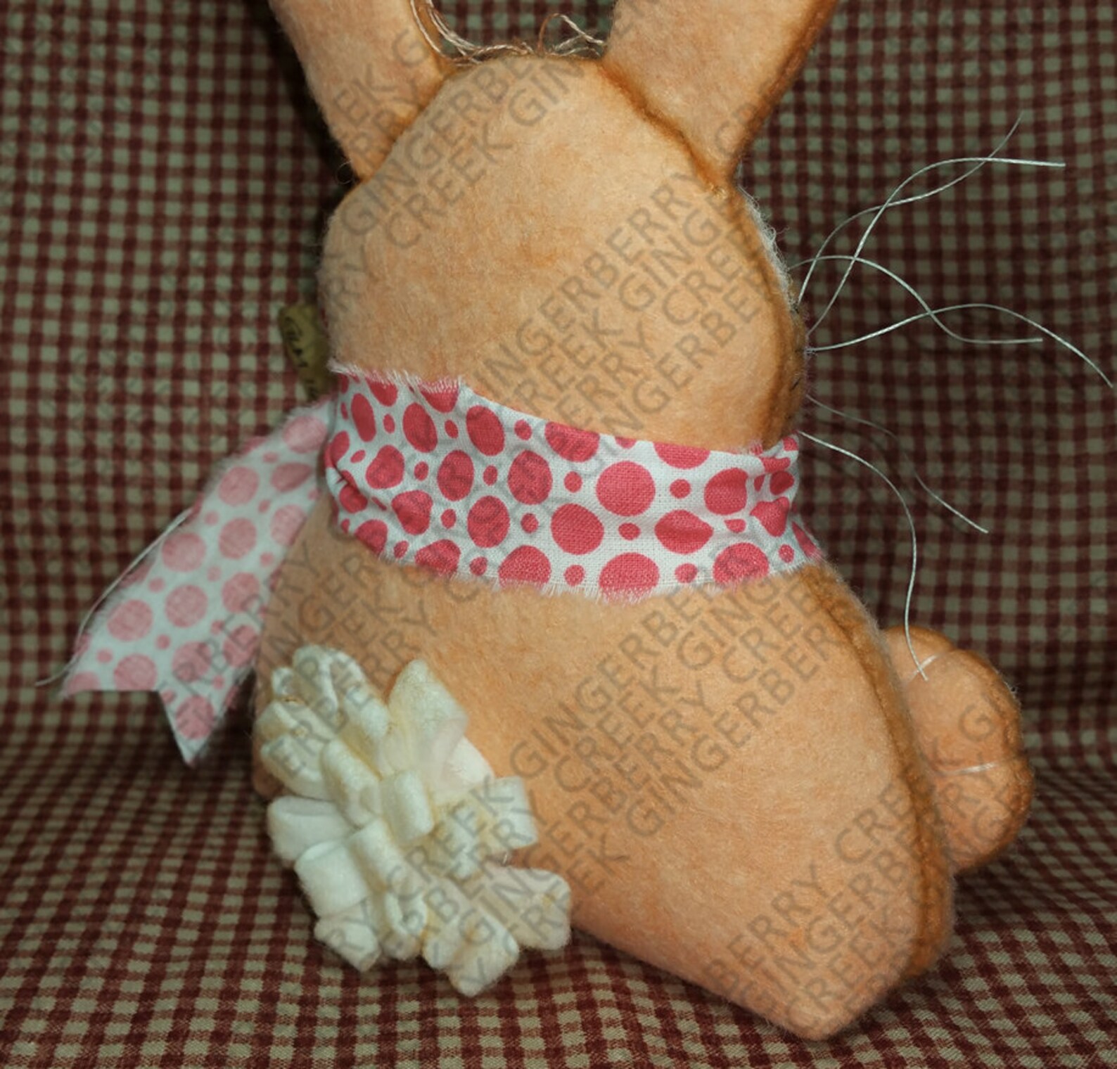 Little Carrot Caper Bunny Pattern 173 Primitive Doll/Ornie | Etsy