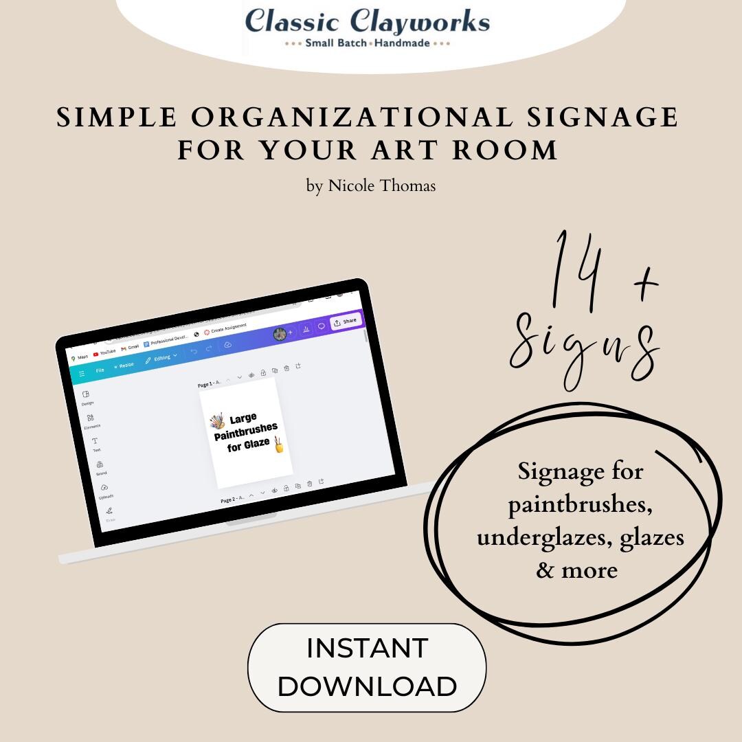 Simple Organizational Signage for Your Art Room, 14+ Premade Signs - Etsy