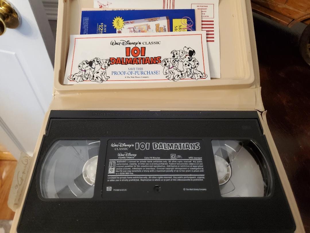 Vintage 101 Dalmatians VHS Black Diamond Tape, 1992 With Proof of ...