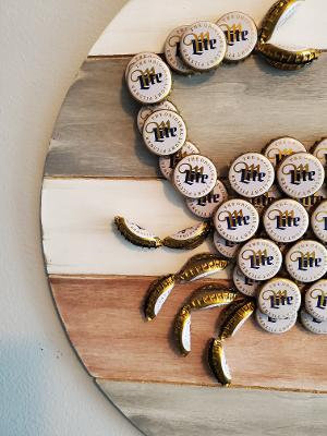 Large Crab Beer Bottle Cap Wood Nautical Sign - Etsy