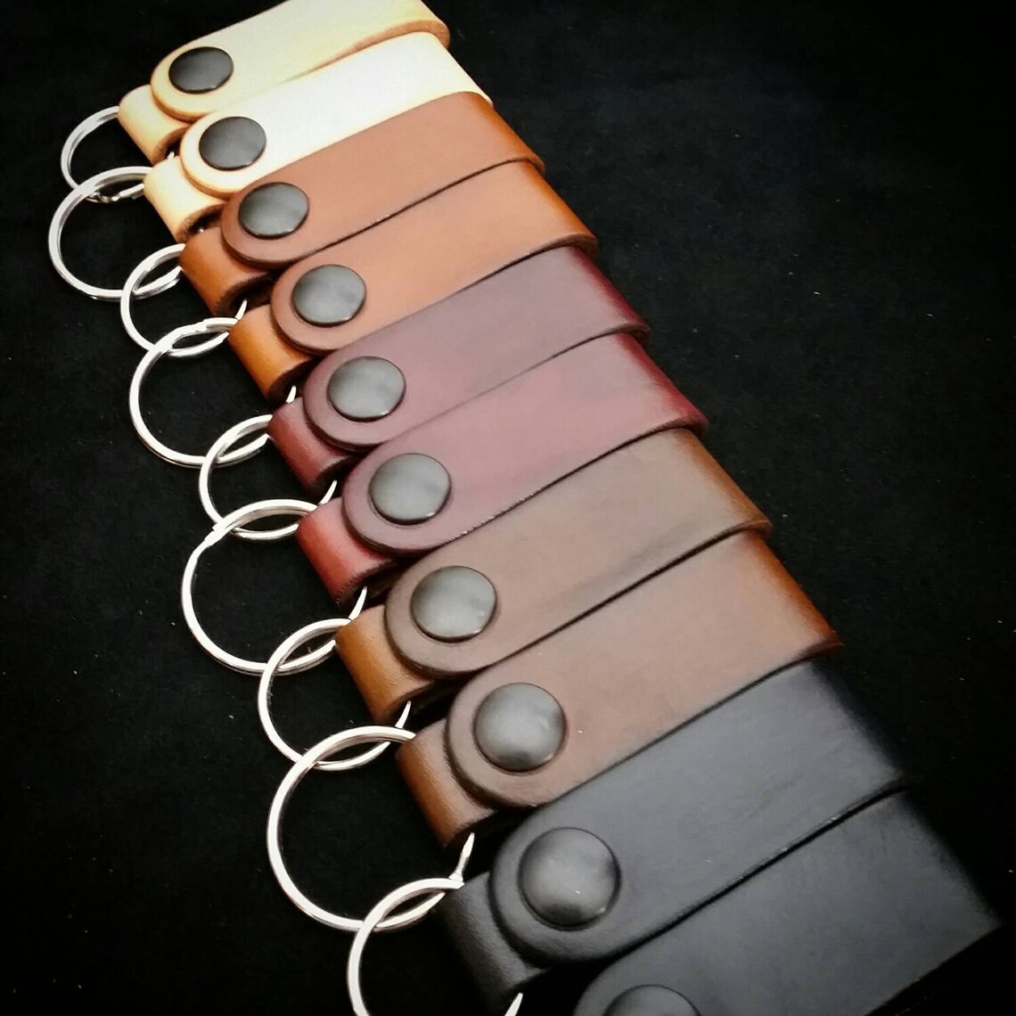 STANDARD Leather Key Ring or Wallet Chain Belt Loop - Etsy