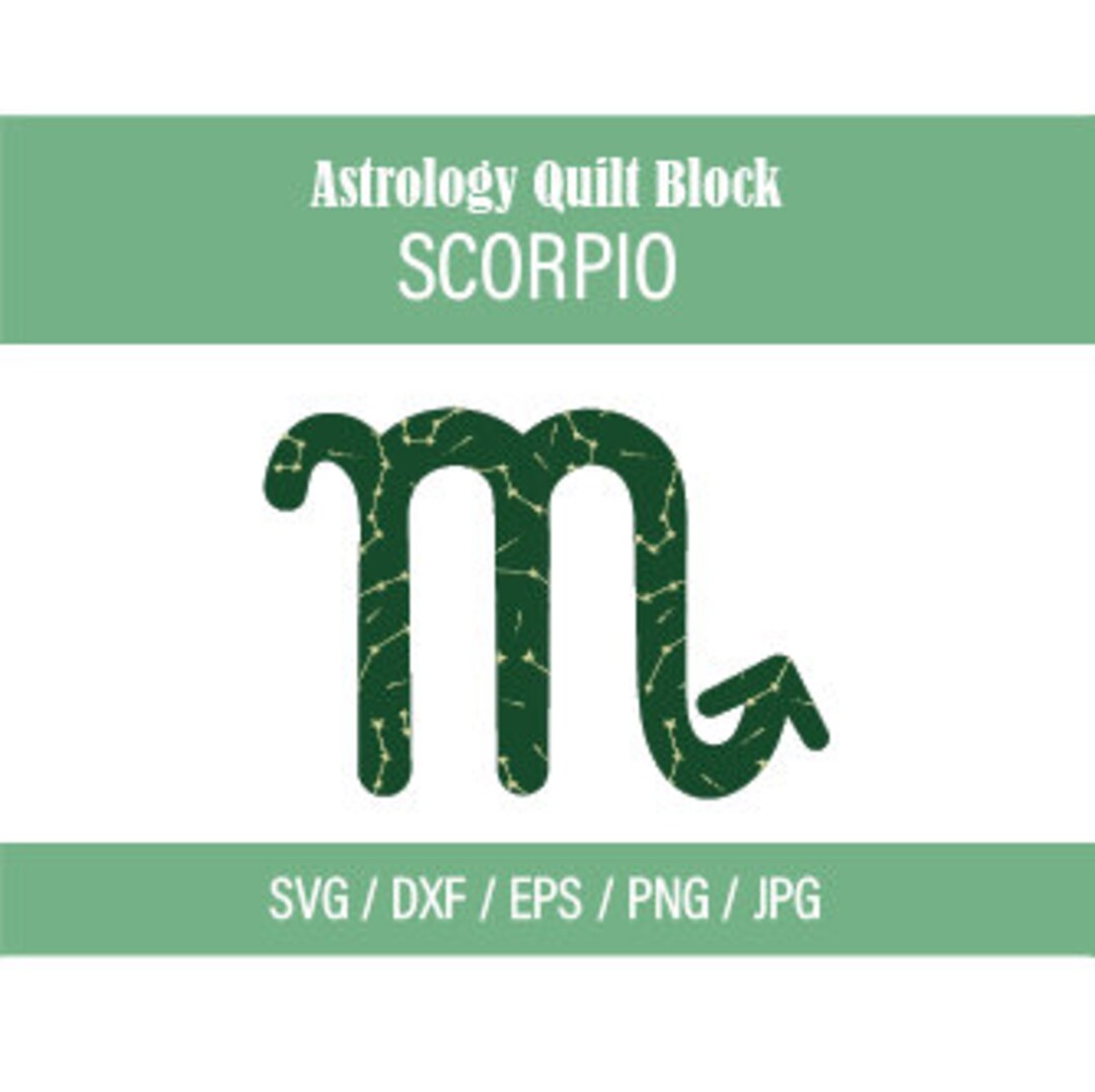 Astrology SVG, Scorpio SVG, Fabric SVG, Quilt Svg, Svg, Quilt Pattern ...