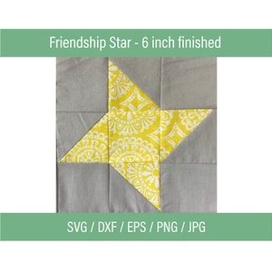 Friendship Star, Quilt Pattern, Quilt Block, Fabric Cut File, Quilt SVG ...