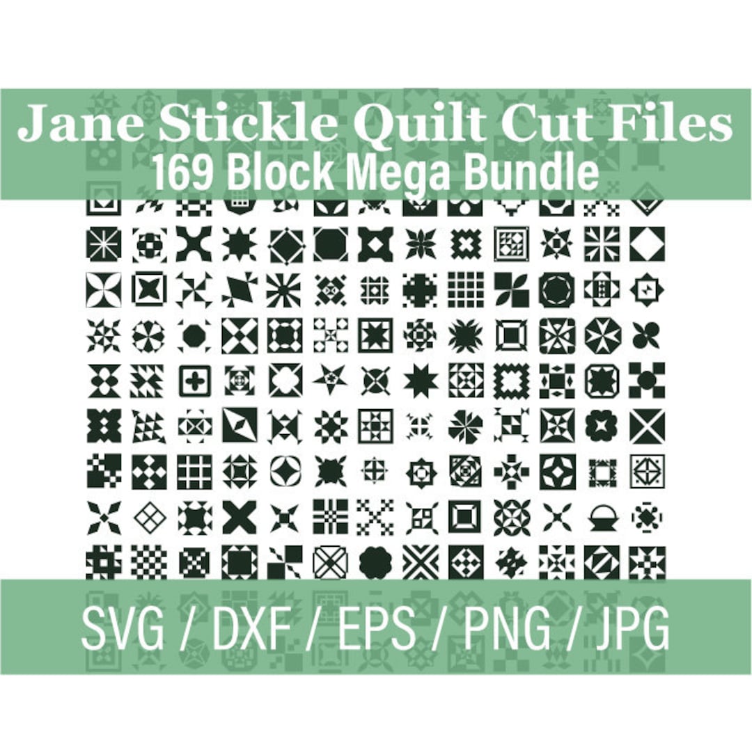 SVG Bundle, Dear Jane Quilt, Geometric SVG, Applique Pattern, Wall ...