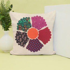 Fabric SVG File, Flower SVG, Raw Edge Applique Design, Cricut ...