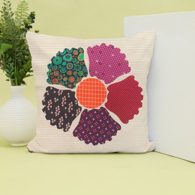 Fabric SVG File, Flower SVG, Raw Edge Applique Design, Cricut ...