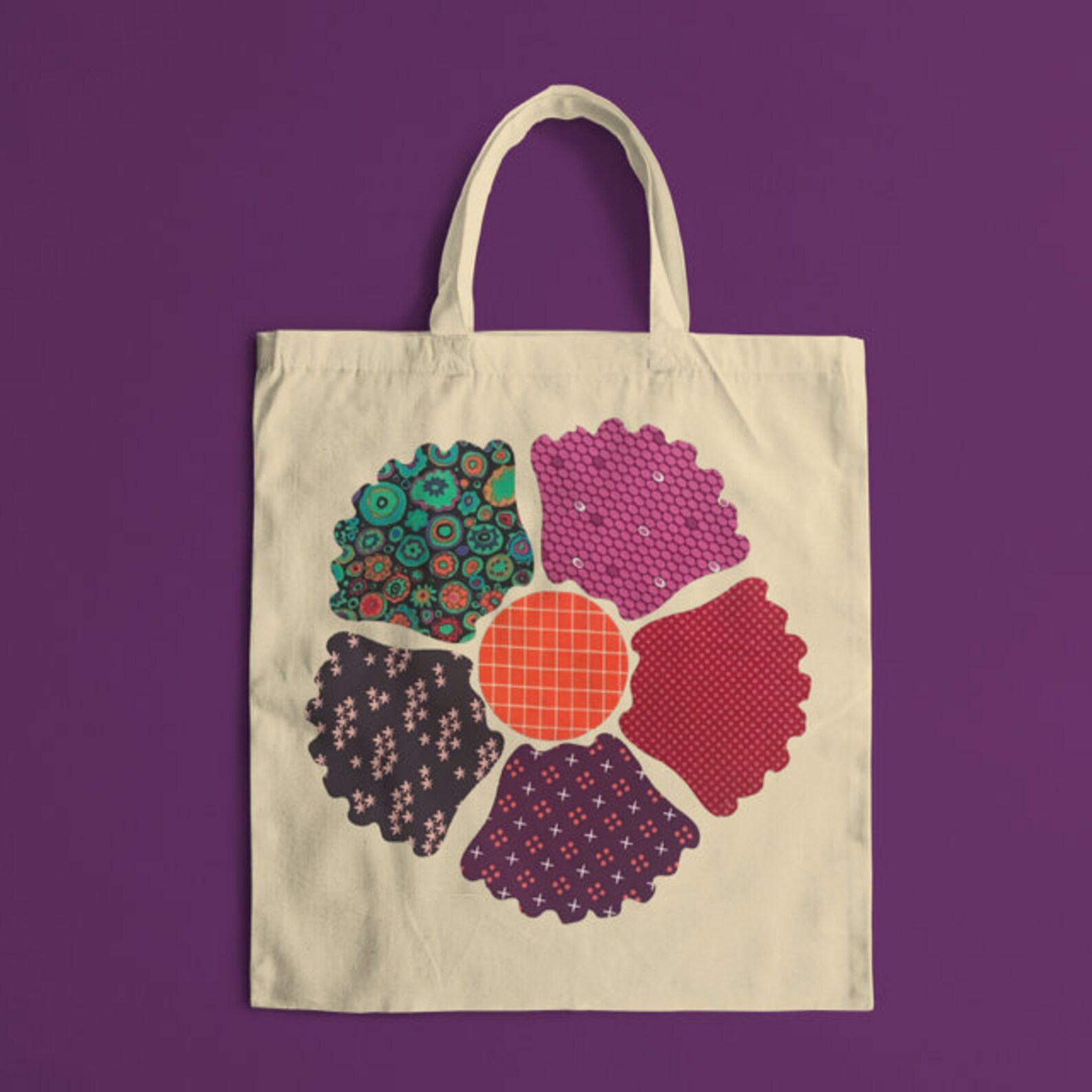 Fabric SVG File, Flower SVG, Raw Edge Applique Design, Cricut ...