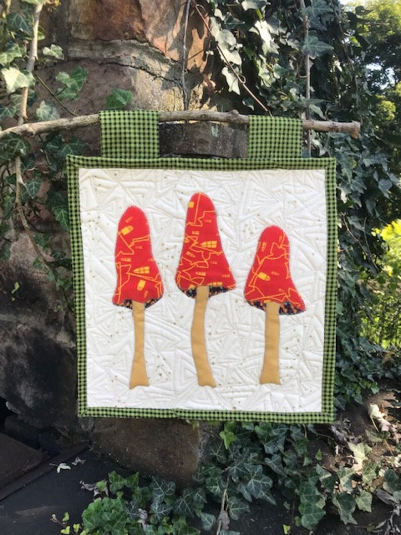 Applique Pattern, Mushroom Quilt, Mushroom SVG, Autumn, Raw Edge ...