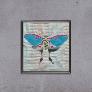 Luna Moth Quilt Pattern, Moth Quilt Pattern, Moth SVG File, Raw Edge ...