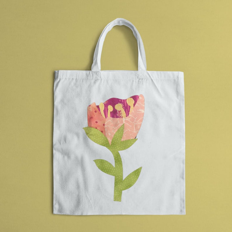 Fabric SVG File, Flower SVG, Raw Edge Applique Design, Cricut ...