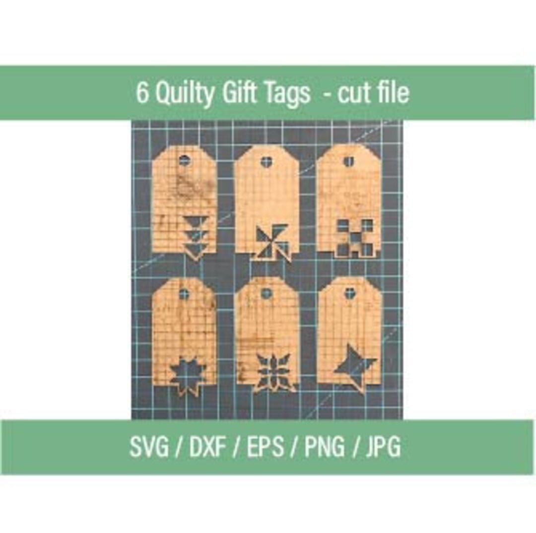 Gift Tag, Quilt Gift Tag, Christmas Gift Tag, Tag File, Tag Cut File ...