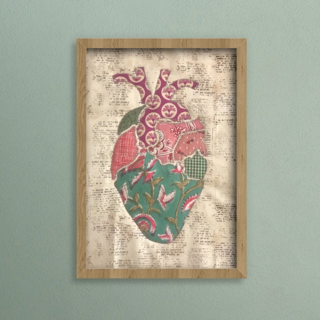 Heart Applique, Applique Pattern, Anatomical Heart, Heart Cut File ...