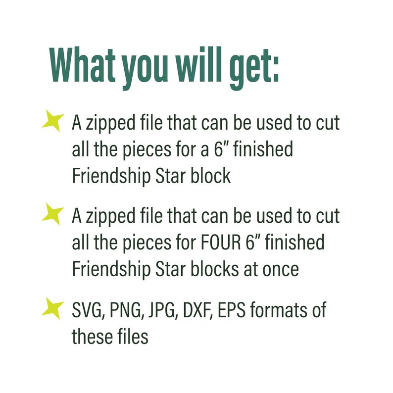 Friendship Star, Quilt Pattern, Quilt Block, Fabric Cut File, Quilt SVG ...