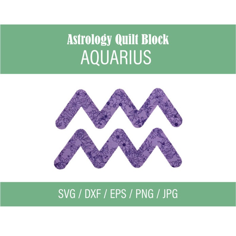 Astrology SVG, Aquarius SVG, Fabric SVG, Quilt Svg, Svg, Quilt Pattern ...