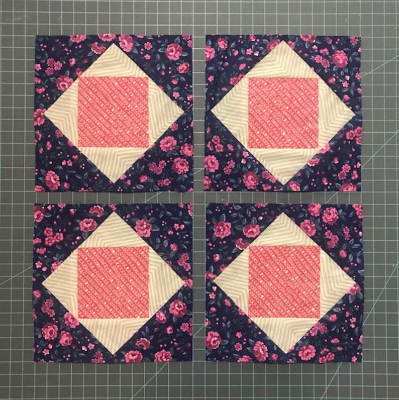 Economy Block, Square in a Square, Quilt Block, Fabric Cut File, Quilt ...