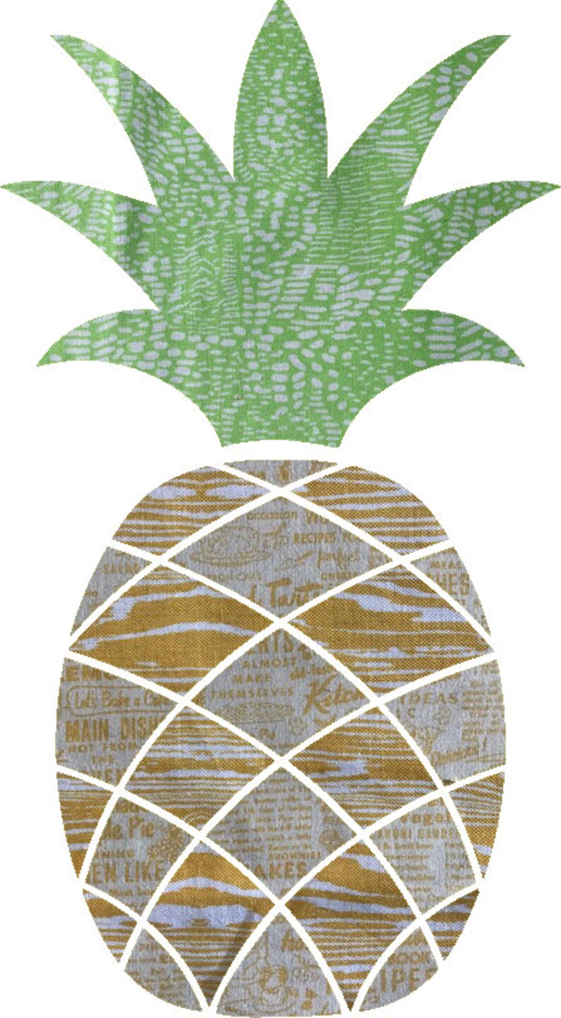 Fabric SVG File Pineapple SVG Raw Edge Applique Design - Etsy