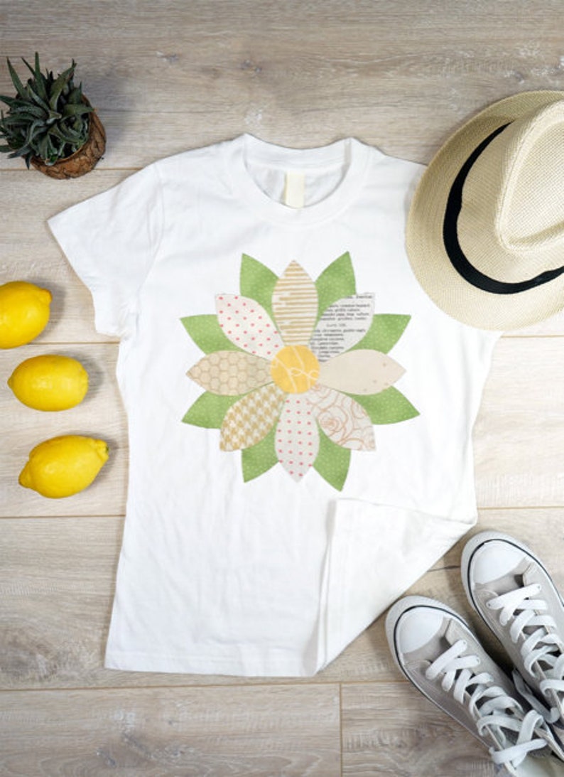 Fabric SVG File, Flower SVG, Raw Edge Applique Design, Cricut ...