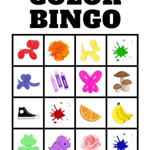 Color BINGO Game - Etsy