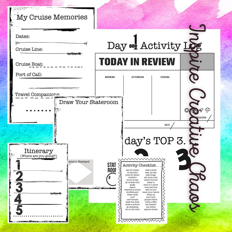 DIGITAL Cruise Vacation Journal - Etsy