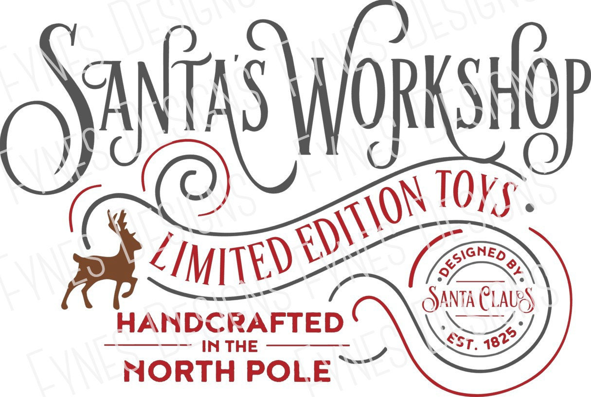 SVG SANTA'S WORKSHOP Christmas Cutting File for Cricut Explore ...