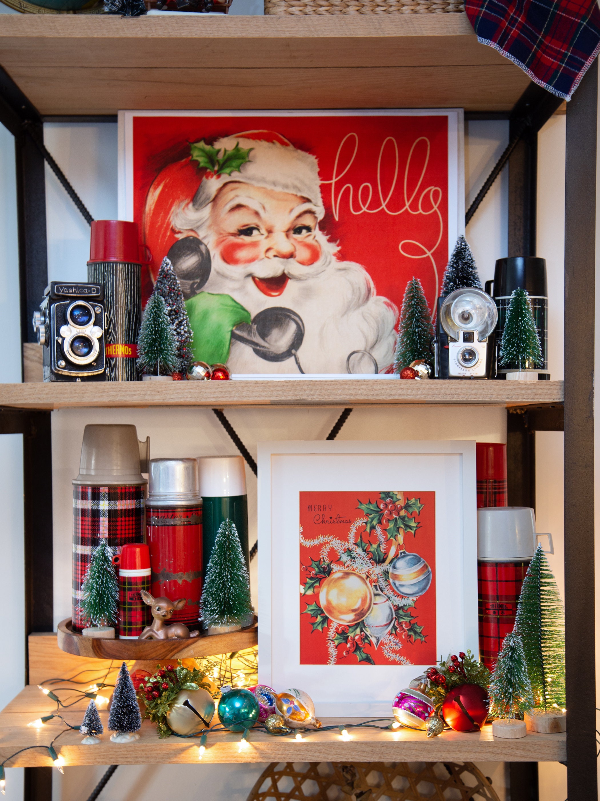 Retro Santa, Hello Santa, Santa Print, Christmas Wall Decor, Vintage ...