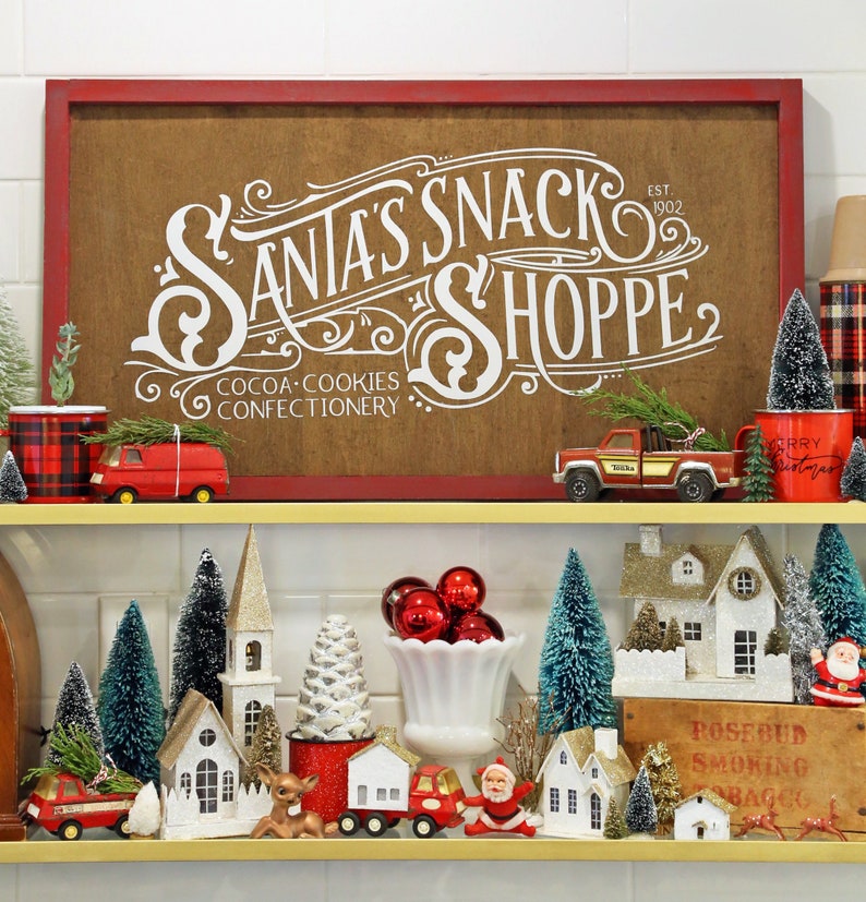 Santa's Snack Shoppe. SVG for Painted Signs - Etsy