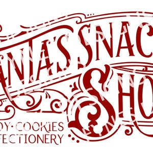 Santa's Snack Shoppe. SVG for Painted Signs - Etsy