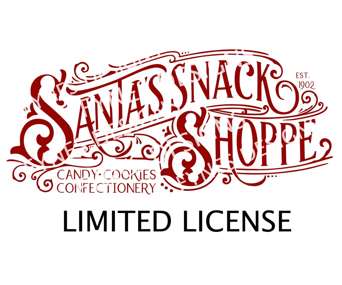 Santa's Snack Shoppe. SVG Limited License - Etsy