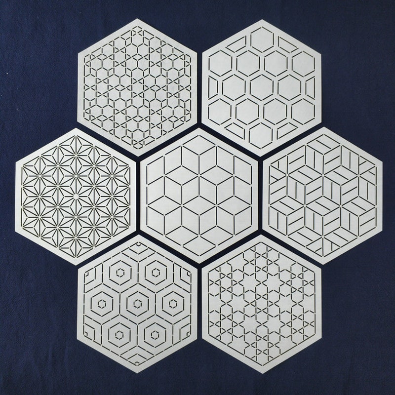 Hexagon Stencil - Etsy