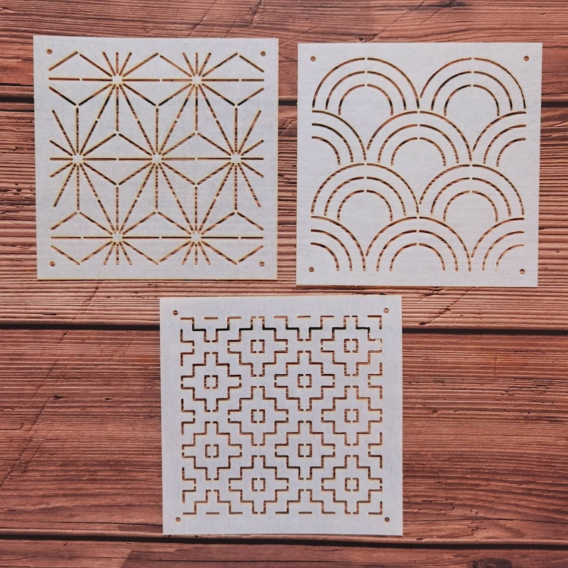 Sashiko Stencils - Etsy