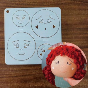 Doll Expression Template, Handmade DIY Template - Etsy