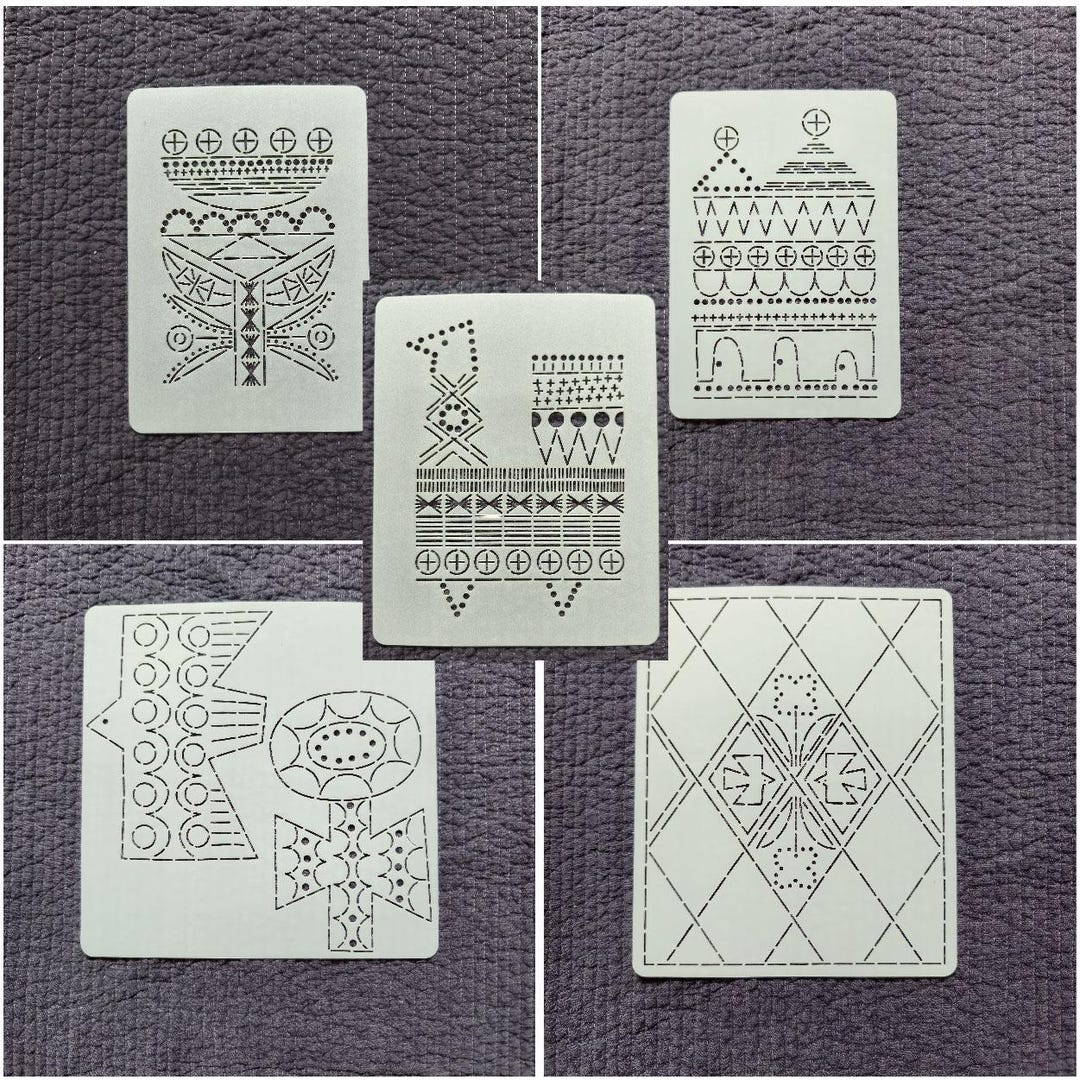 Sashiko Stencil -sashiko Embroidery Pattern -quilting Stencil，japanese ...