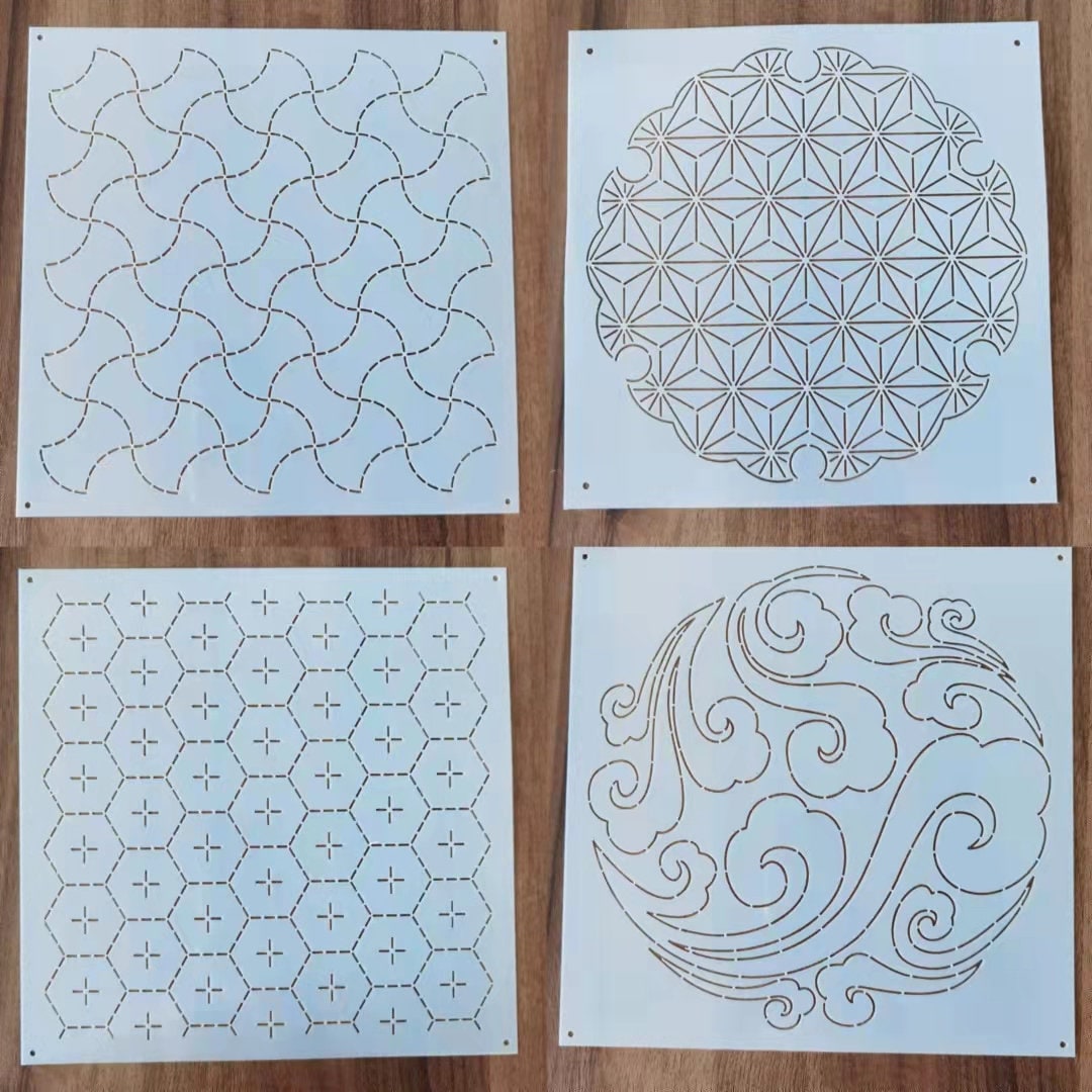 Sashiko Stencil -sashiko Embroidery Pattern -quilting Stencil，japanese ...