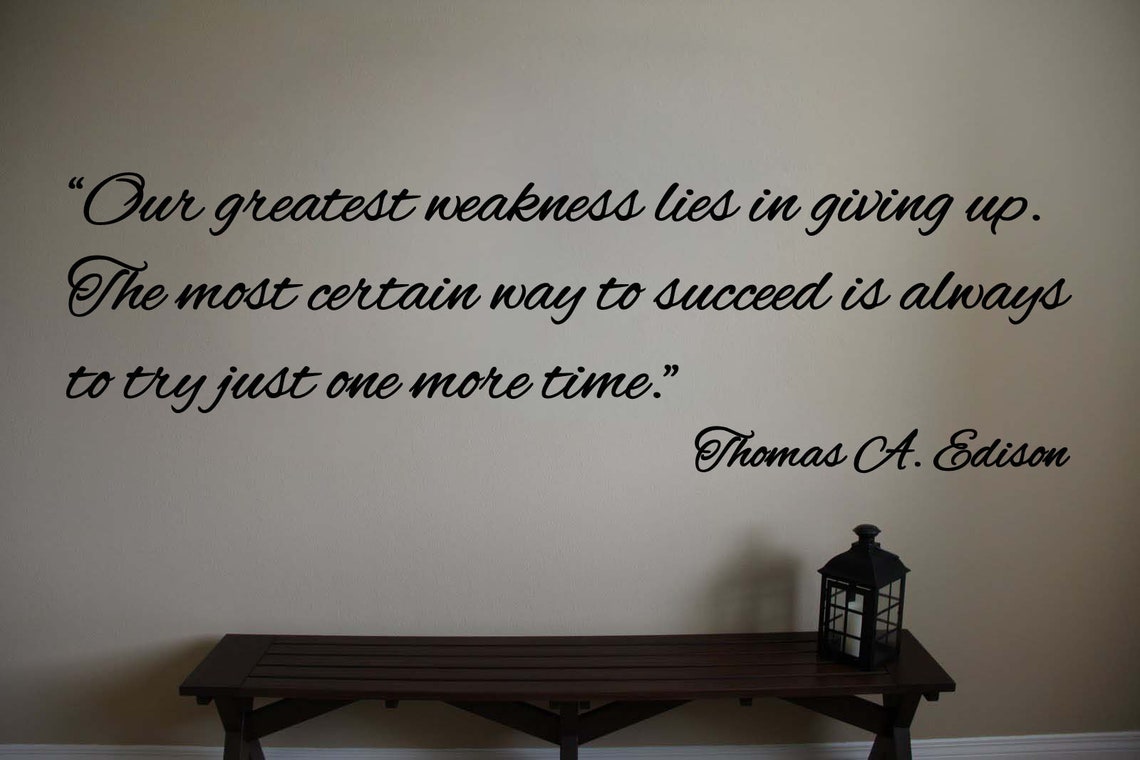 Thomas Edison Success Teacher Classroom Quote Vinyl Sticker | Etsy