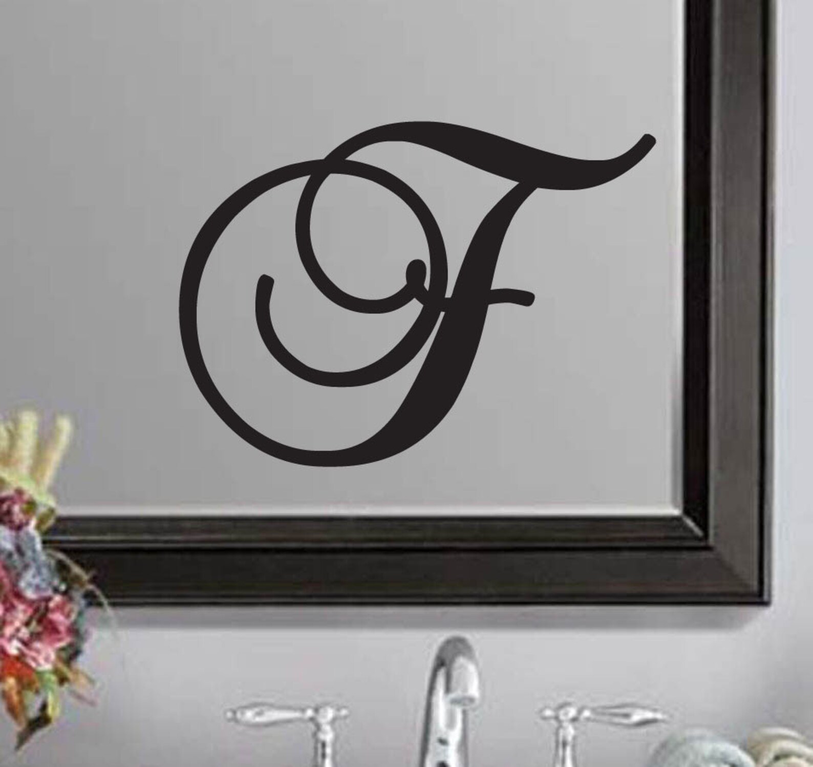 Script Wedding Letter Initial Vinyl Sticker Decal i - Etsy