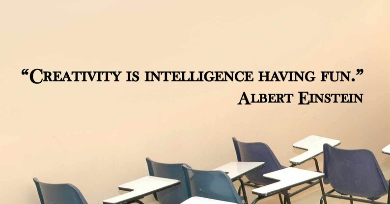 Albert Einstein Creativity Teacher Classroom Quote Vinyl - Etsy