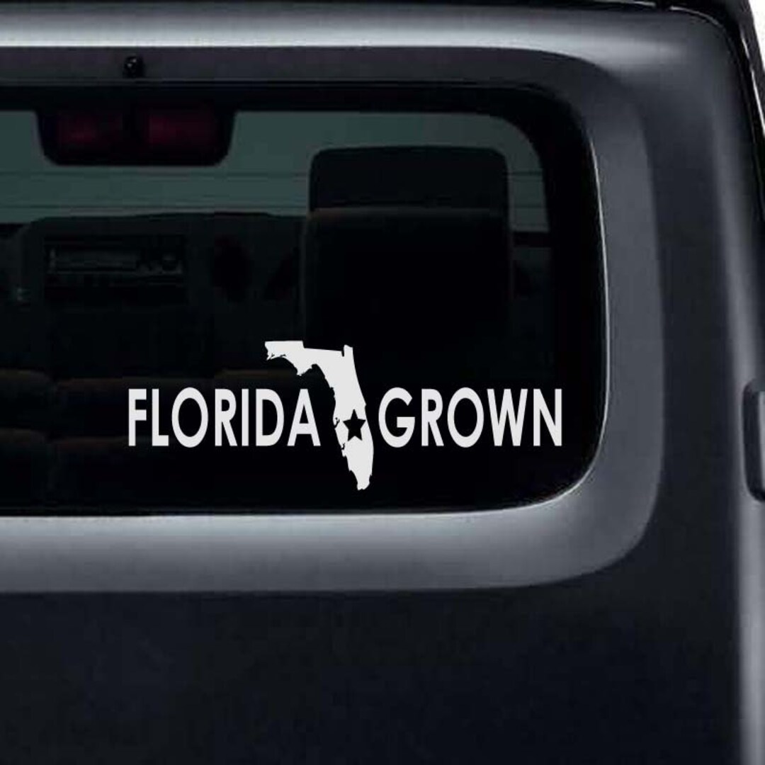 Florida Grown Vinyl Sticker Decal 3"h X 11.75"w - Etsy
