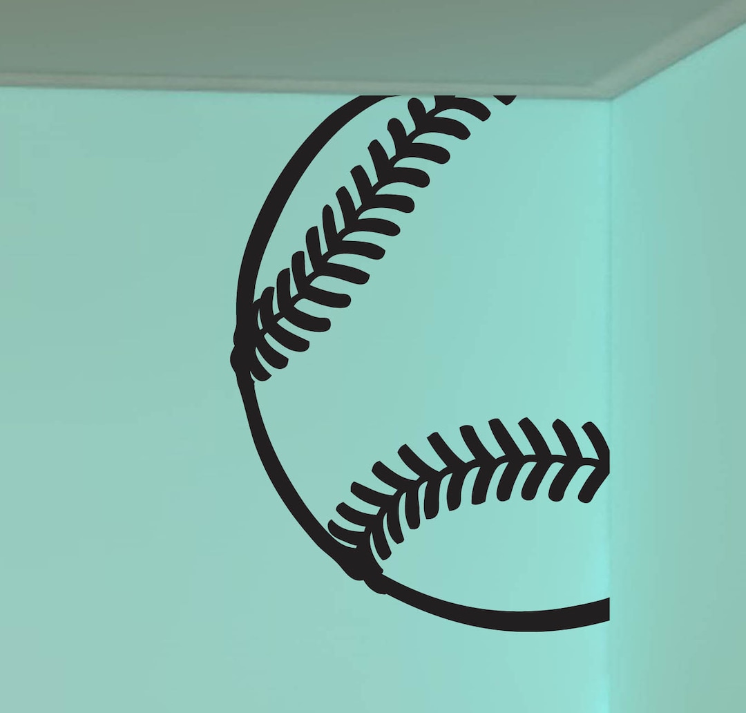 Baseball Room Corner Vinyl Sticker Decal 42"h X 40"w - Etsy
