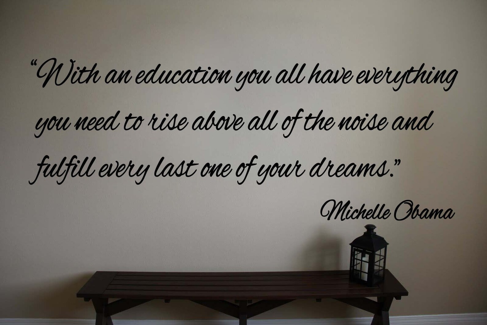 Michelle Obama Dreams Teacher Classroom Quote Vinyl Sticker - Etsy