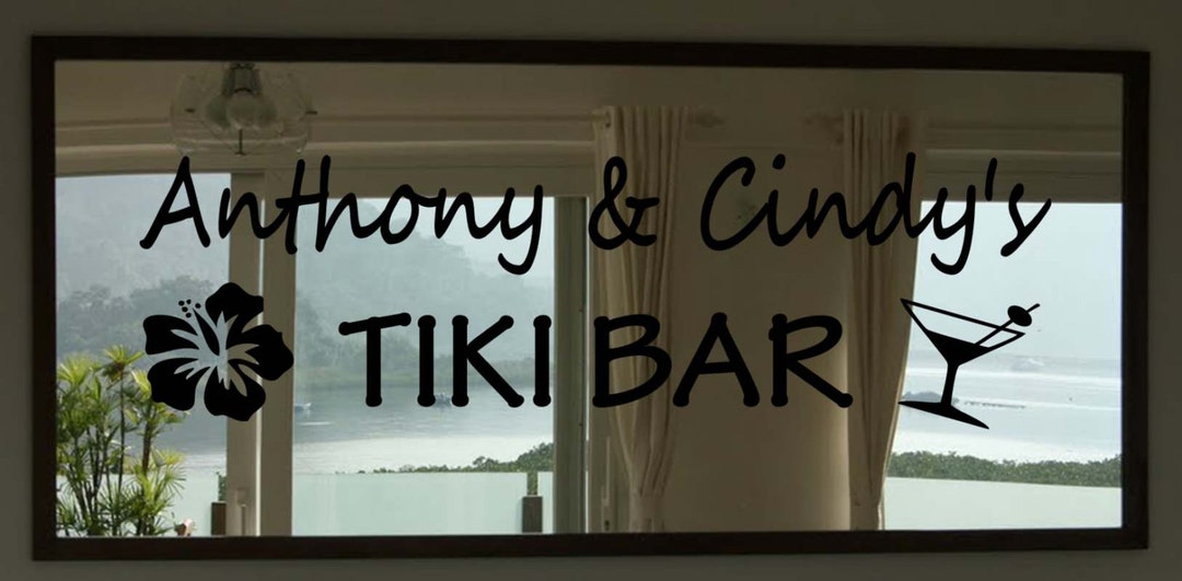 Custom Tiki Bar Martini Vinyl Wall Quote Sticker Decal 11"h X 36"w - Etsy