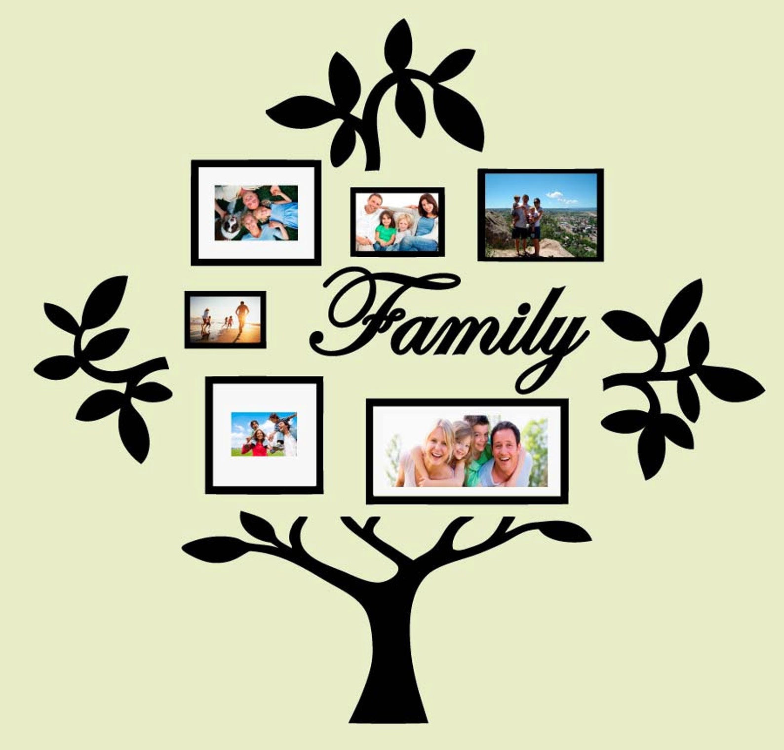 Family Tree Vinyl Wall Sticker Decal D | Etsy