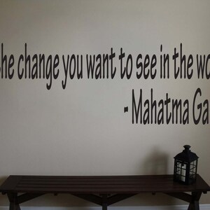 Mahatma Gandhi Inspirational Teacher Classroom Quote Vinyl Sticker ...
