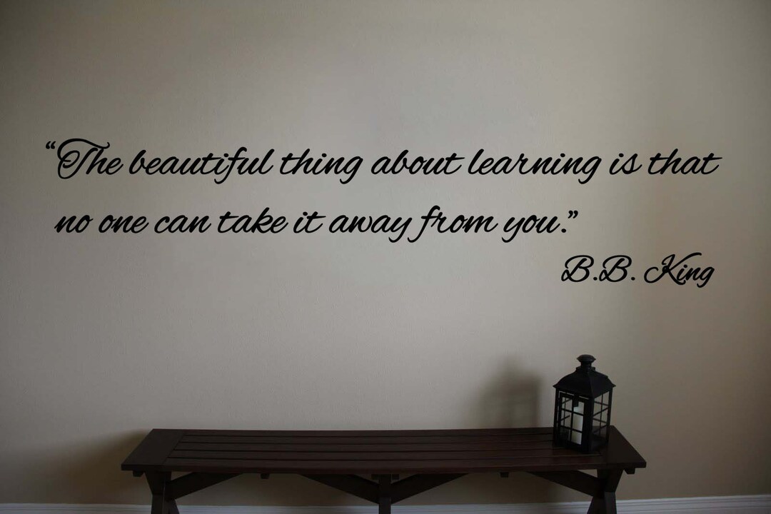 B.B. King Learning Classroom School Quote Vinyl Sticker Decal - Etsy