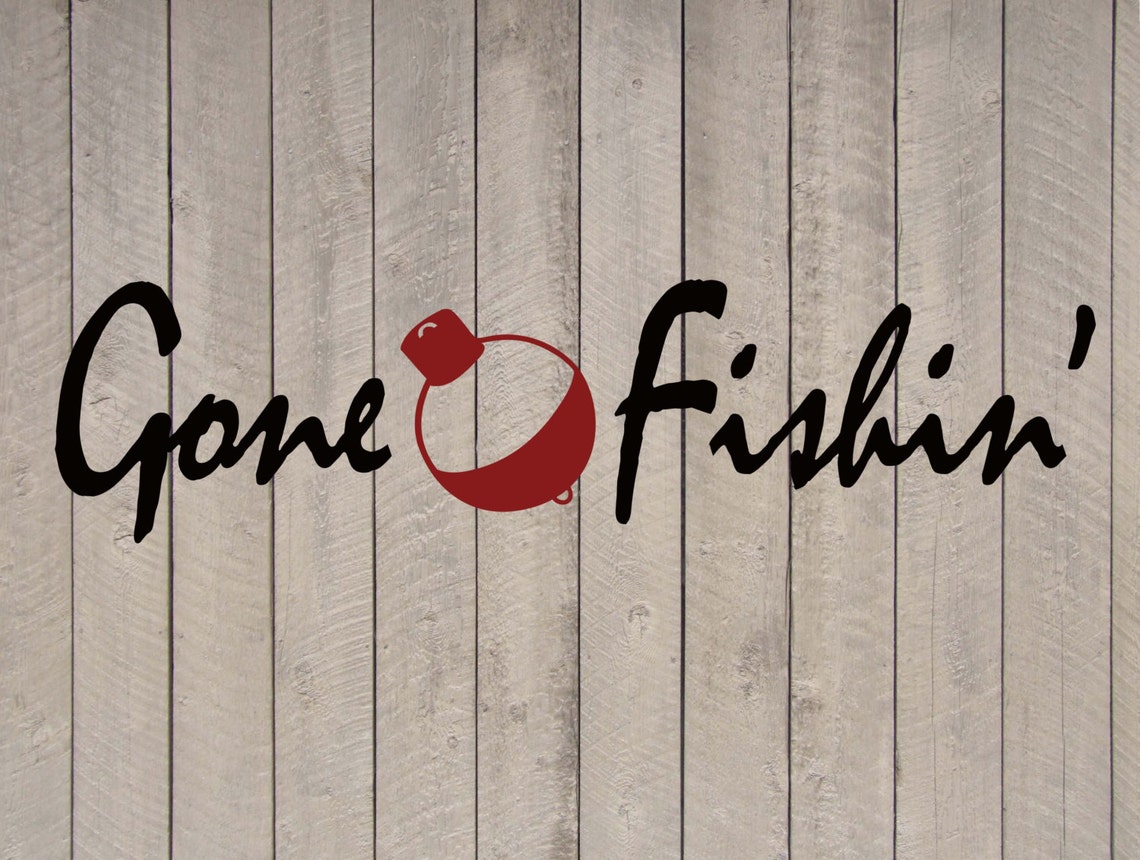 Gone Fishing Beach Wall Quote Vinyl Sticker Decal 10"h X 40"w - Etsy