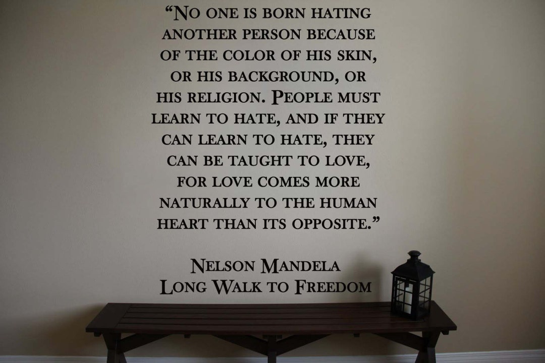 Nelson Mandela Inspirational Classroom Educational Quote Vinyl Wall ...